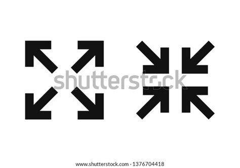 Full Screen Enterexit Icon Maximizeminimize Symbol Stock Vector