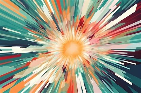 Premium Photo Abstract Circular Geometric Background Starburst Dynamic Centric Motion Pattern