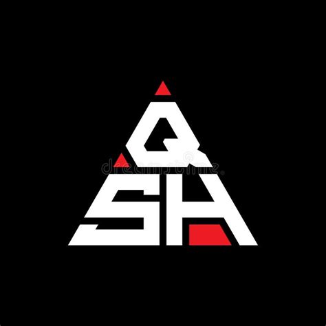 QSH Triangle Letter Logo Design With Triangle Shape QSH Triangle Logo Design Monogram Stock