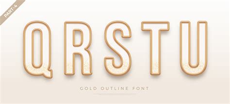 사실적인 골드 메탈 글꼴 황금 윤곽 글꼴 금속 3d 서체 영어 알파벳 벡터 그림입니다 3차원 형태에 대한 스톡 벡터 아트 및 기타 이미지 Istock