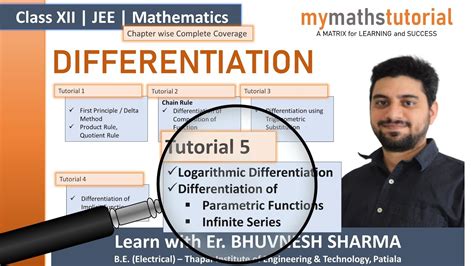 Class 12 Maths Logarithmic Differentiation Differentiation Of Parametric Functions Infinite