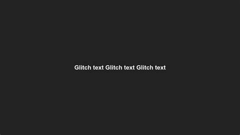Glitch Text Css Only