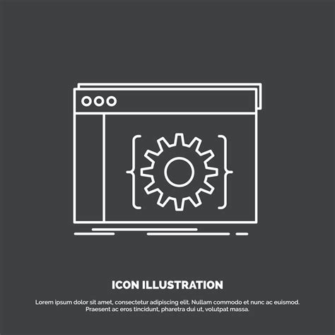 Api App Coding Developer Software Icon Line Vector Symbol For Ui