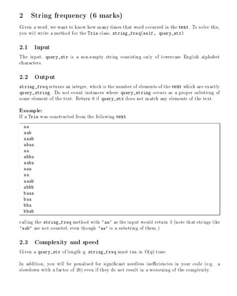 1 Trie 6 Marks In This Task You Will Preprocess A