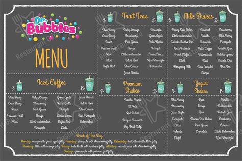 Menu At Dr Bubbles Ahmedabad
