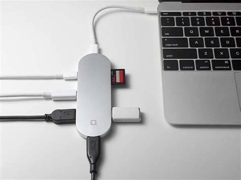 Hub Portable USB C Docking Station With Built In Backup Battery Gadgetsin