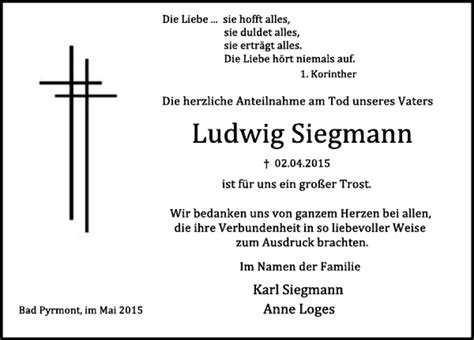 Traueranzeigen Von Ludwig Siegmann Trauerportal Ihrer Tageszeitung