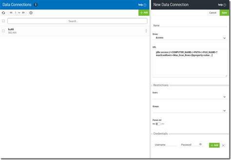 create a new data connection