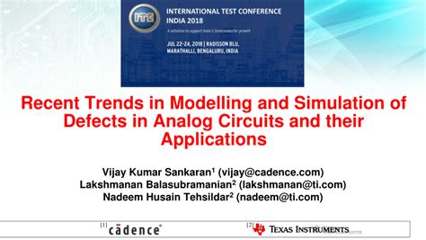 PDF Recent Trends In Modelling And Simulation Of Defects In Analog