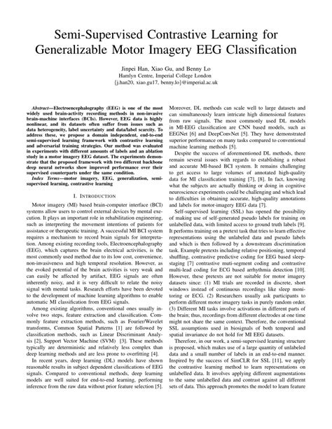 Pdf Semi Supervised Contrastive Learning For Generalizable Motor