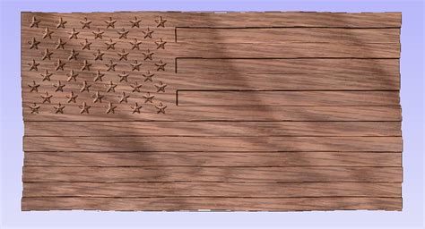 Wavy Flag Stl Model And Bonus Crv3d Vectric Vcarve Aspire Etsy