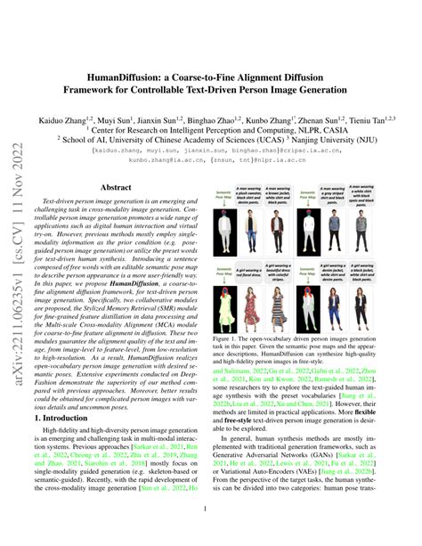 Pdf Humandiffusion A Coarse To Fine Alignment Diffusion Framework For Controllable Text