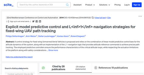 Explicit Model Predictive Control And L 1 Navigation Strategies For Fixed Wing Uav Path Tracking