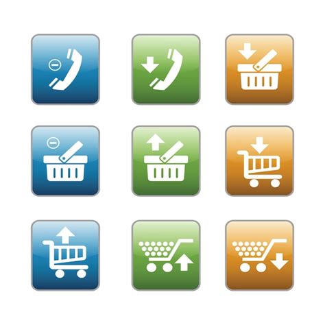 Premium Vector Shopping Button Elements Vector Web Button