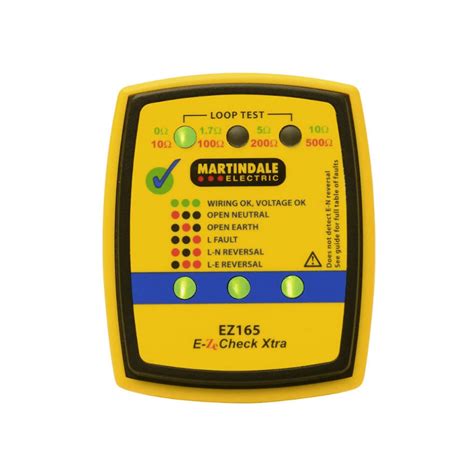 Martindale Ez165 Socket And Non Trip Earth Loop Tester Test4less