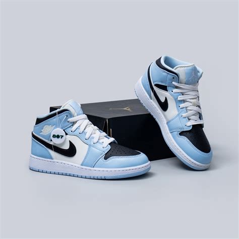 Air Jordan 1 Mid Ice Blue Gs Women 807garage