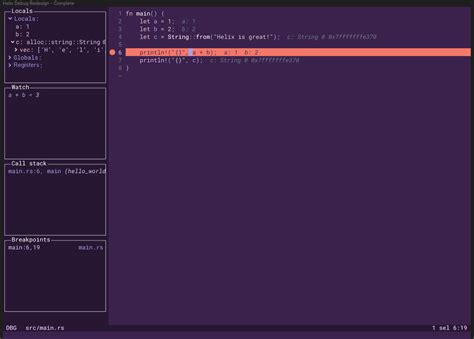 Debugging Overhaul And Redesign Issue Helix Editor Helix Github