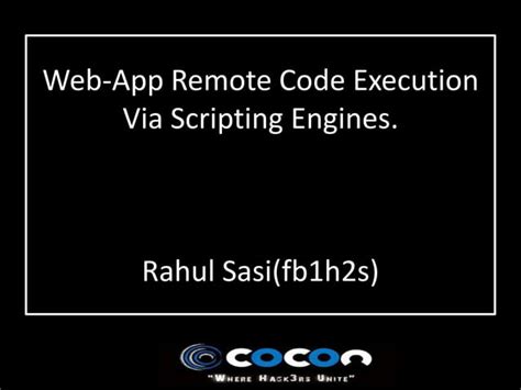 web app remote code execution via scripting engines pptx web
