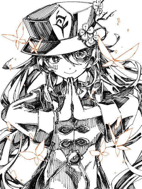 Hu Tao Genshin Impact Drawn By Futamoji Danbooru