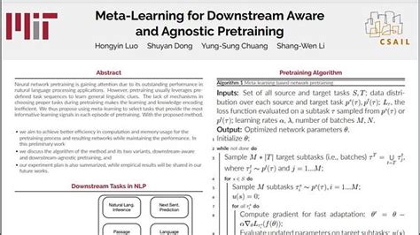 Meta Learning For Downstream Aware And Agnostic Pretraining Underline