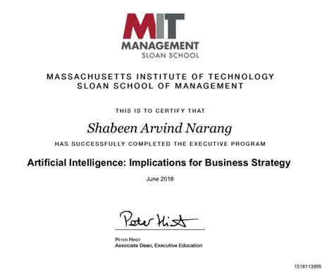 Mit Certificate Trajectorie