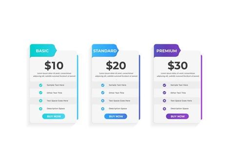 Compare Prices Modern Pricing Comparison Table
