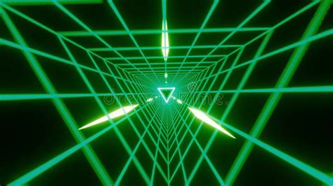 Seamless Loop Retro 1980s Animation Triangle Grid Synth Wave Tunnel
