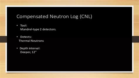 Neutron Log Ppt