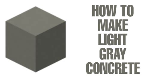 How To Make Light Gray Concrete In Minecraft 37 Youtube