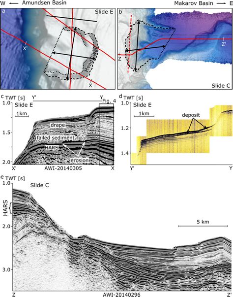 Maps Seismic Profiles And Sediment Echo Sounder Data For Selected