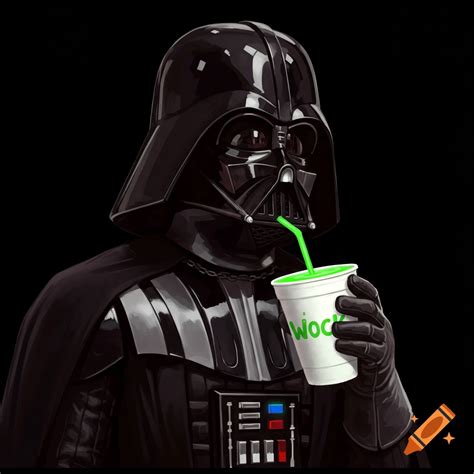 Darth Vader Drinking A Capri Sun With A Straw On Craiyon