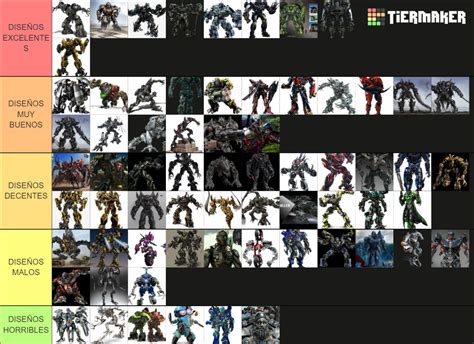 DiseÑos De Transformers Bayverse Tier List Community Rankings Tiermaker