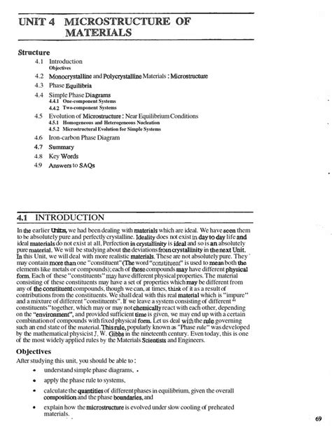 Unit 4 Microstructure Of Materials Pdf Crystallite Phase Matter
