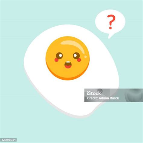 배경 벡터 일러스트레이션에 고립 된 귀여운 계란 만화 캐릭터 재미있는 패스트 푸드 메뉴 이모티콘 얼굴 아이콘 걱정 만화 얼굴 음식 코믹 스크램블 계란 애니메이션 마스코트