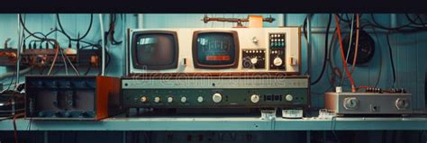 Vintage Oscilloscope Retro Electrical Device Generative Ai