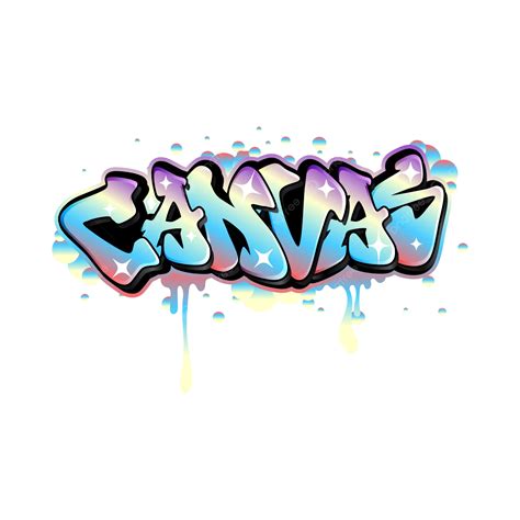 Canvas Graffiti Typography Vector Canvas Graffiti Typography Png And