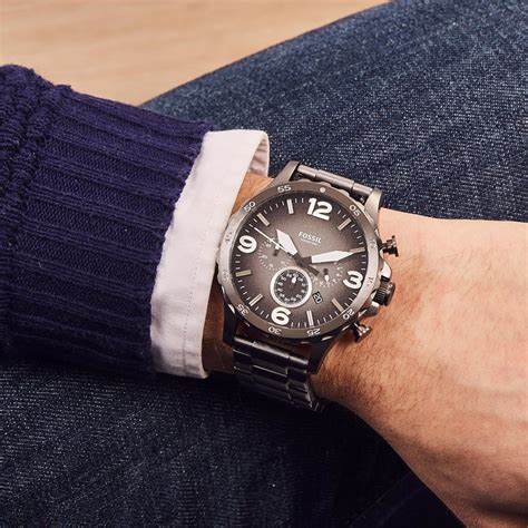 Fossil Nate Chronograph Jr1437 Mens Watch H2 Hub