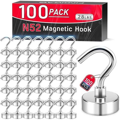28lbs Magnetic Hooks N52 Neodymium Magnet Hooks For Hanging Super Strong Magnets With Hook For
