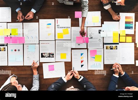Business People Analyzing Statistics Financial Concept Stock Photo Alamy
