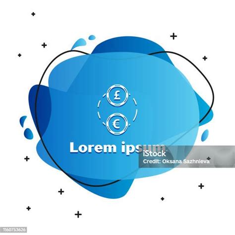 흰색 배경에 격리 된 화이트 머니 교환 아이콘입니다 유로 와 파운드 스털링 현금 전송 기호입니다 은행 통화 기호입니다 액체