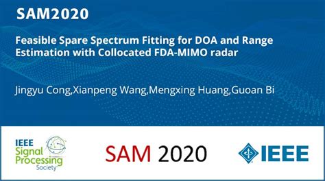 feasible spare spectrum fitting for doa and range estimation with