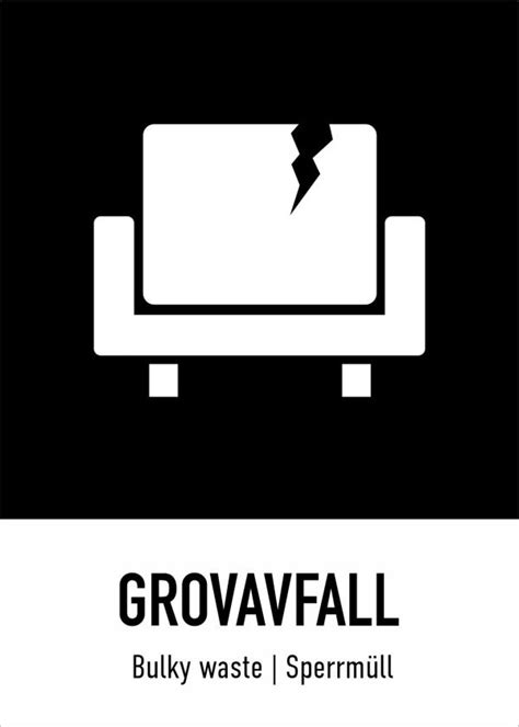 Skylt Grovavfall Återvinning Dalsign