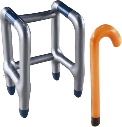 Inflatable Walker And Cane 2 Pcs Set Old Man Costume