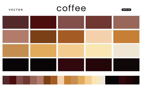 Coffee Color Scheme Palettes 46484046 Vector Art At Vecteezy