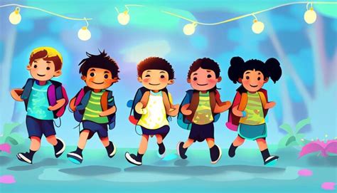 Emocionantes Aventuras De Regreso A La Escuela Dibujos Animados De