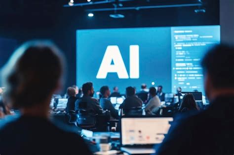 Audience At A Presentation About Artificial Intelligence Premium Ai Generated Image