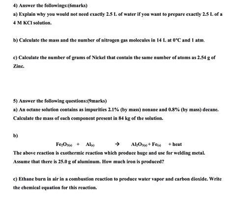 Solved 6 Answer The Following Questions A Name The