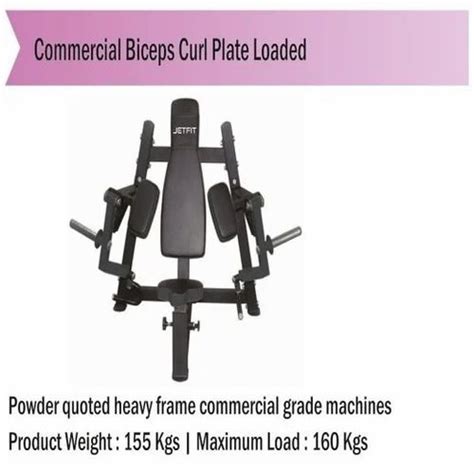 Plate Loaded Bicep Curl Machine 160kgs Model Name Number Jetfit At Best Price In Bengaluru