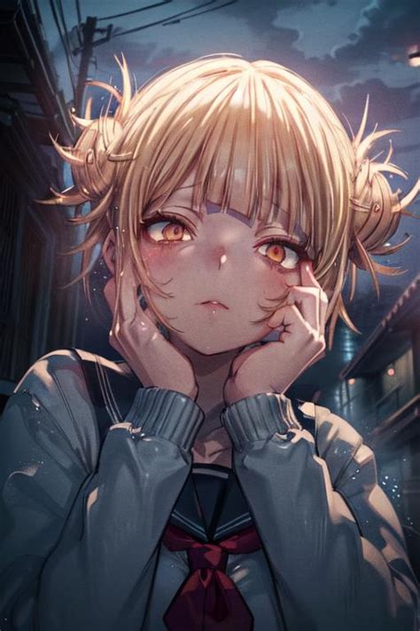 аниме девушка со светлыми волосами и голубыми глазами смотрит в камеру Seaart Ai