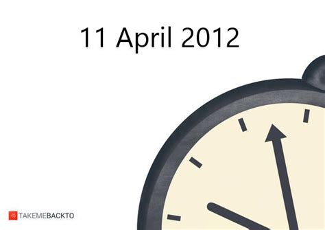 April 11 2012 What Happened That Day Takemebackto